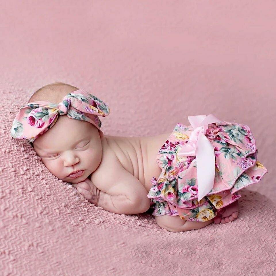 Pink Floral Bloomer Set